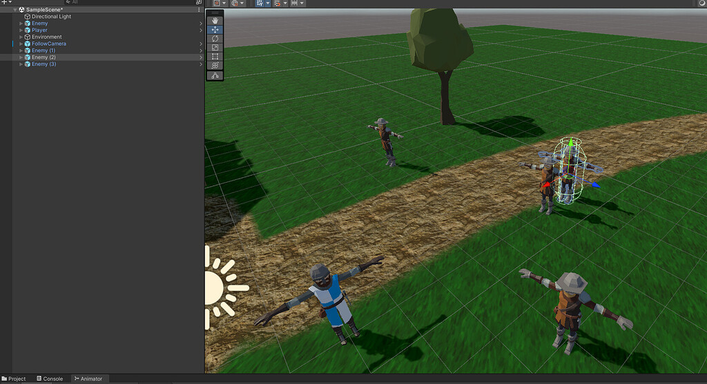 The player attacks first the 2nd enemie behind the first one - Ask - GameDev.tv