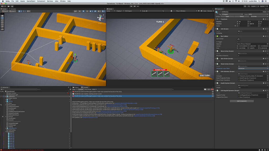 Error IndexOutOfRangeExeption: Index was outside of the array - Ask - GameDev.tv