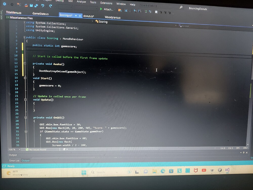 Score resetting - Ask - GameDev.tv