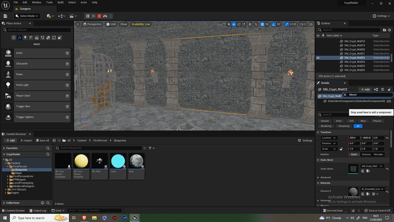 My Mover dissaperared! - Ask - GameDev.tv