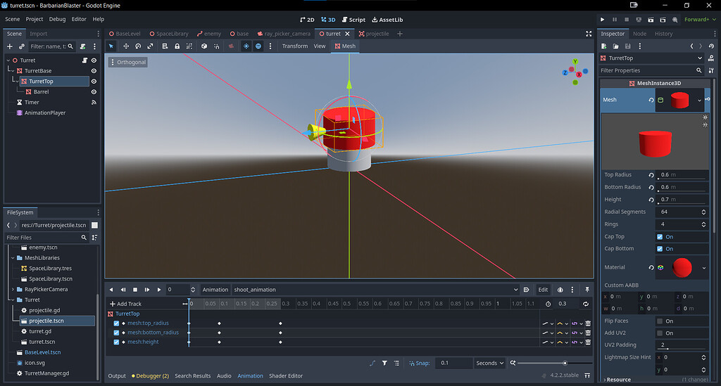 All my turrets animate when only 1 shoots - Ask - GameDev.tv
