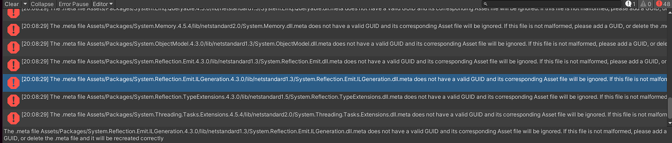 .meta files does not have valid GUID - Ask - GameDev.tv