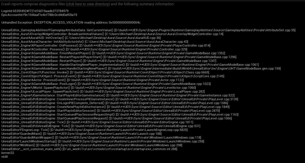 Gameplay Ability System Crash - Ask - GameDev.tv