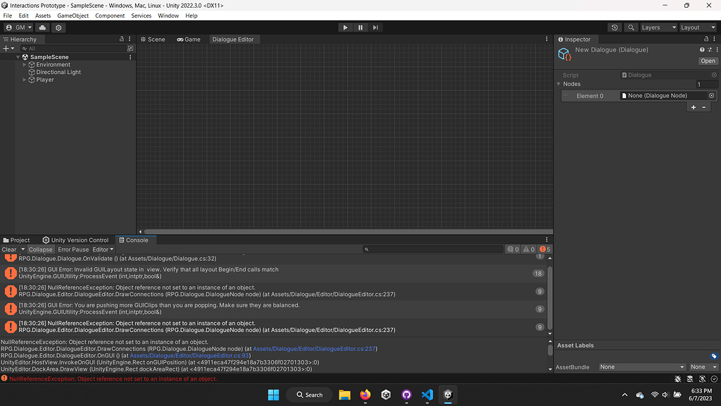 Bunch of errors after deleting the 4 dialogues - Ask - GameDev.tv