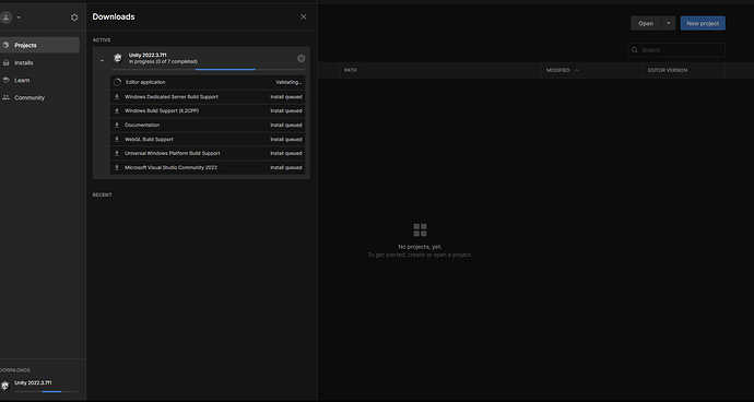 Editor application takes forever to install - Ask - GameDev.tv