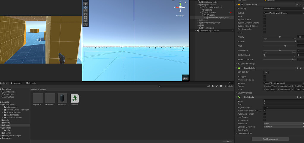 Weapon clipping through walls. Solutions? - Ask - GameDev.tv