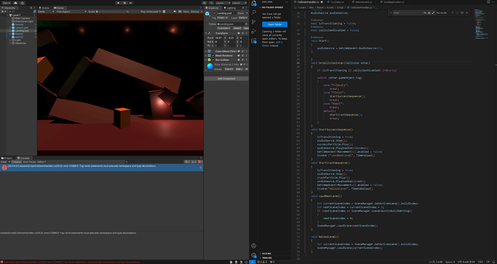 I have am error - Ask - GameDev.tv