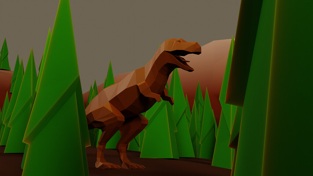 Low Poly Dino Render - Show - GameDev.tv