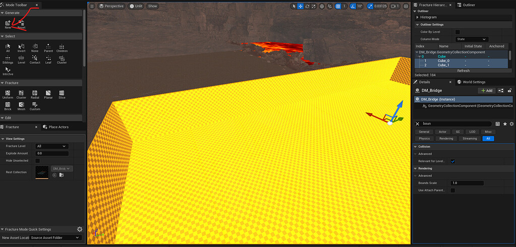 After fracturing Cube his walls becomes invisible from different angles ...