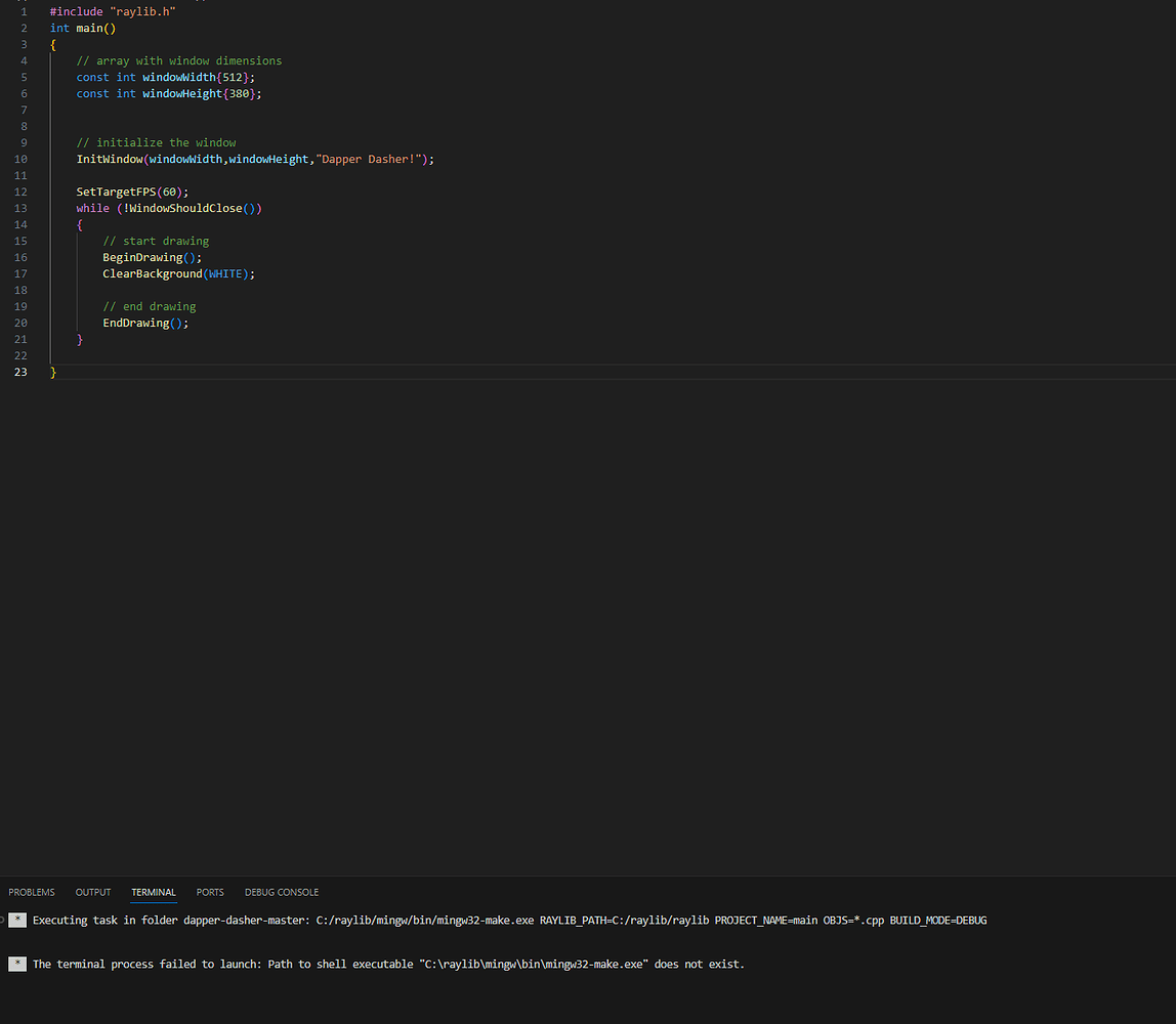The terminal process failed - Ask - GameDev.tv