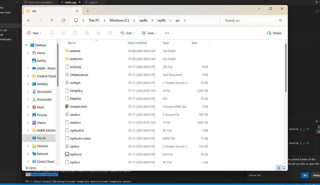 I am Stuck with Raylib error of fatal error: raylib.h: No such file or directory - Ask - GameDev.tv