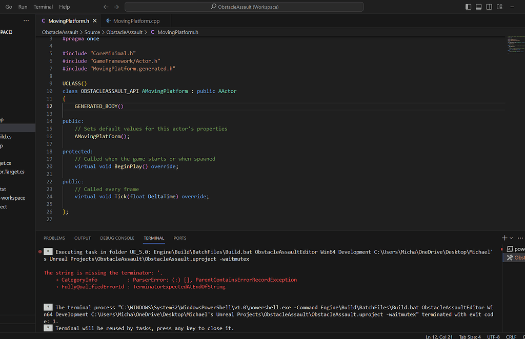 Obstacle Assault project will not open - Ask - GameDev.tv