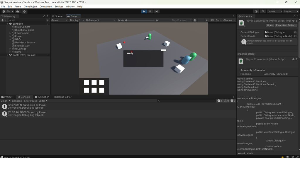 How to loop back to first array of playerChoices when npc is done speaking? - Ask - GameDev.tv