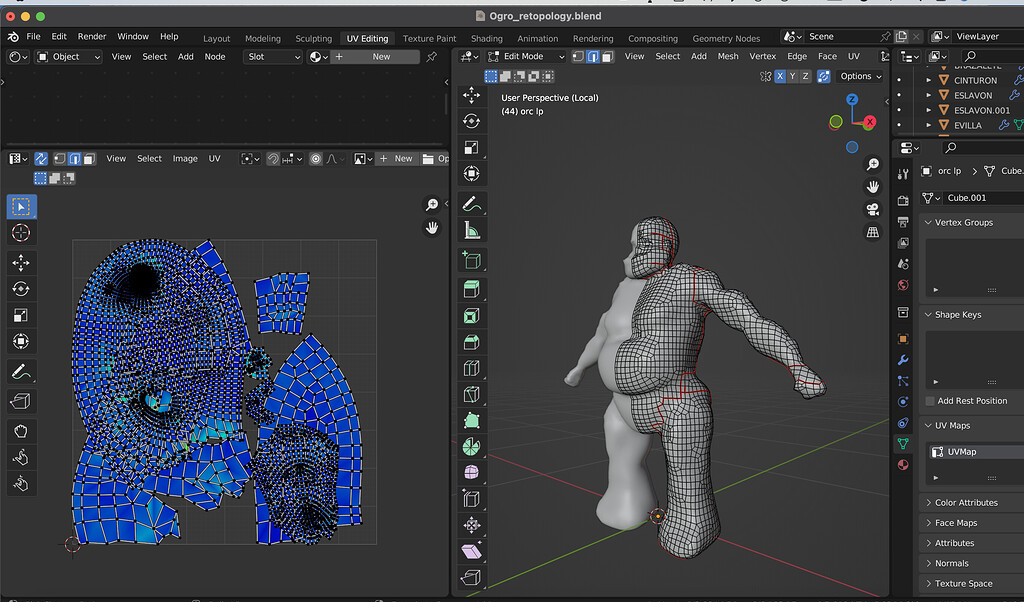 Unwrap very different from the instructor - parts on top of each other - Ask - GameDev.tv