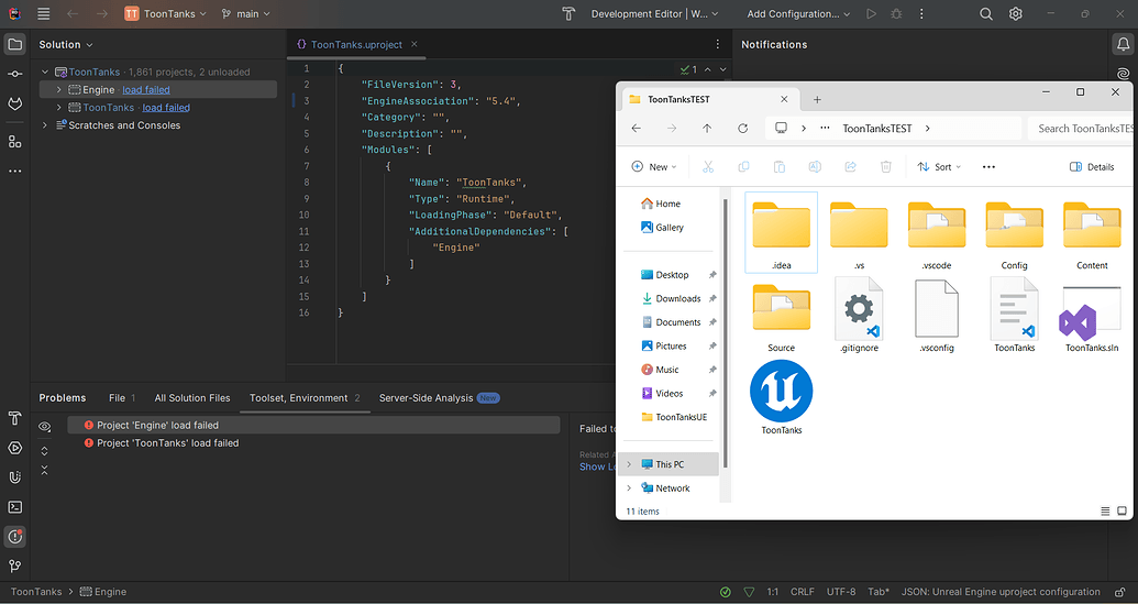 Engine and proyect load failed with Rider or Visual Studio - Ask ...