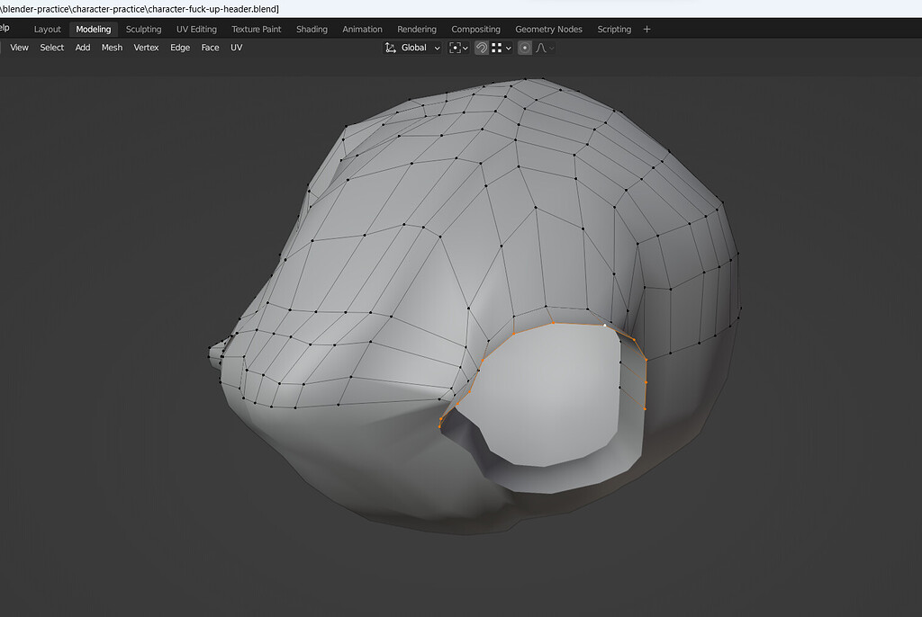 Ended with a weird pince on the neck in anime character course . How do ...