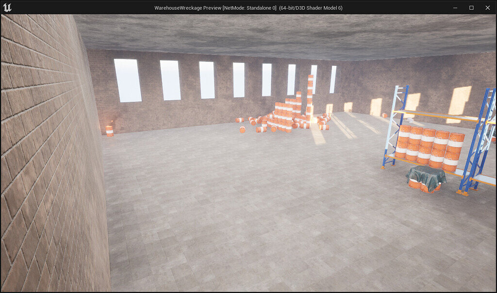 My quite empty warehouse, ripe for wrecking! - Show - GameDev.tv