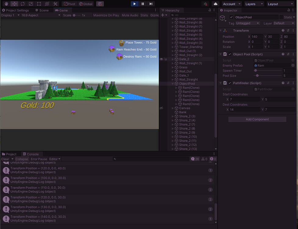 Enemies stop appearing in world despite transform.position moving along path - Ask - GameDev.tv