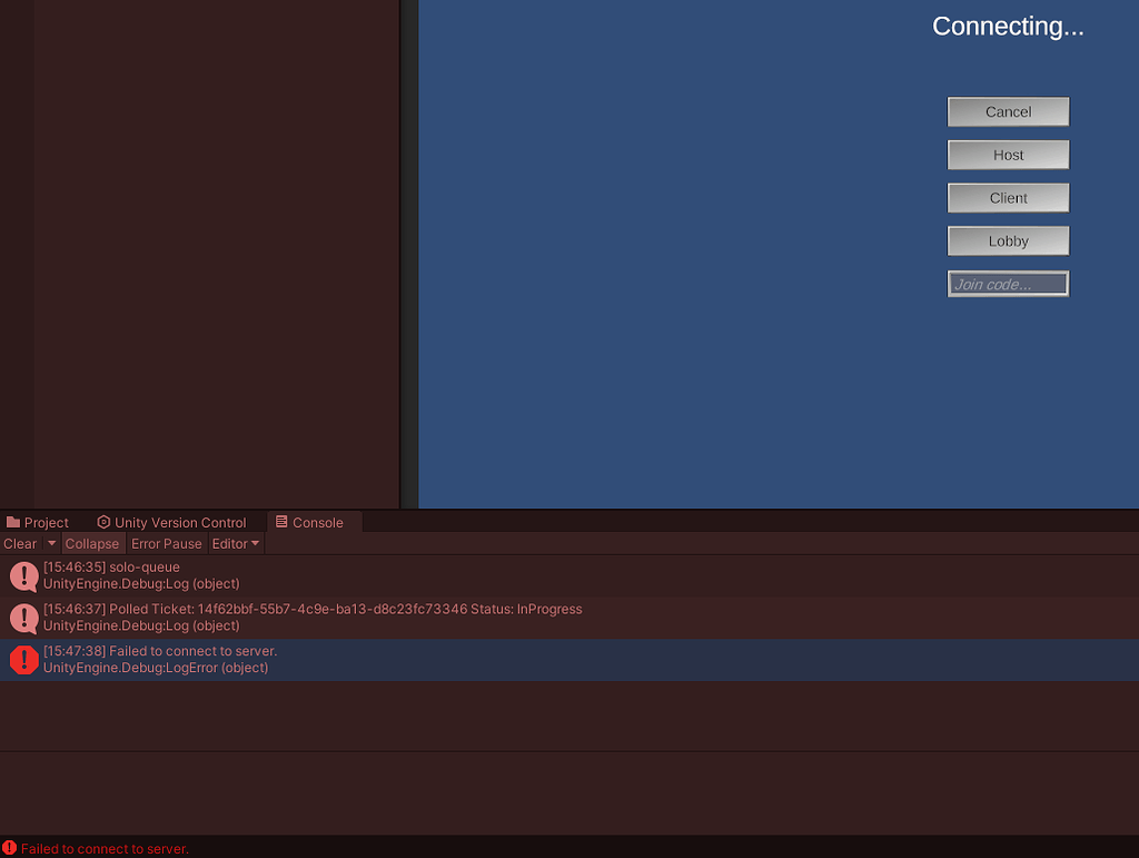 Failed to Connect to Server - Ask - GameDev.tv