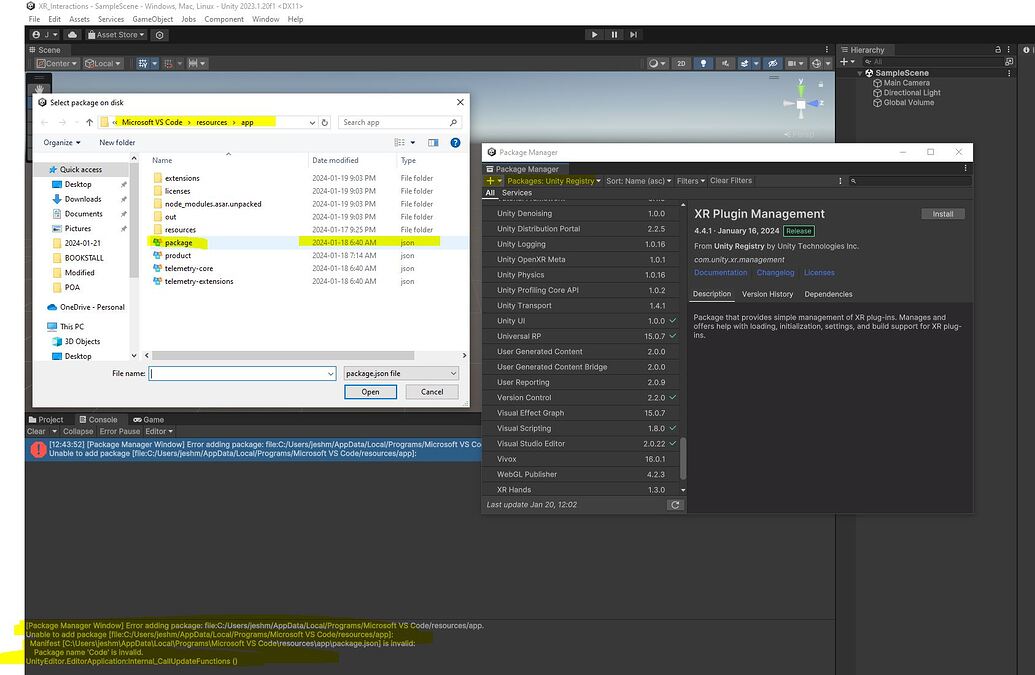 Can't find VS code editor in Package Manager - Ask - GameDev.tv
