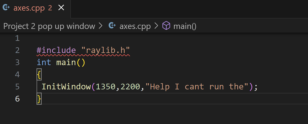 "Raylib.h" is not being found in PC/Include path? - Ask - GameDev.tv