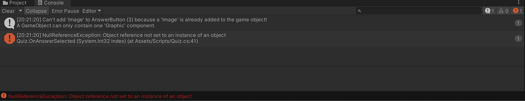Button sprite not changing color to display correct answer - Ask - GameDev.tv