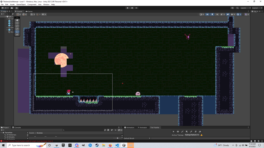My Tilevania, after a bout a week of playing around with different concepts - Show - GameDev.tv