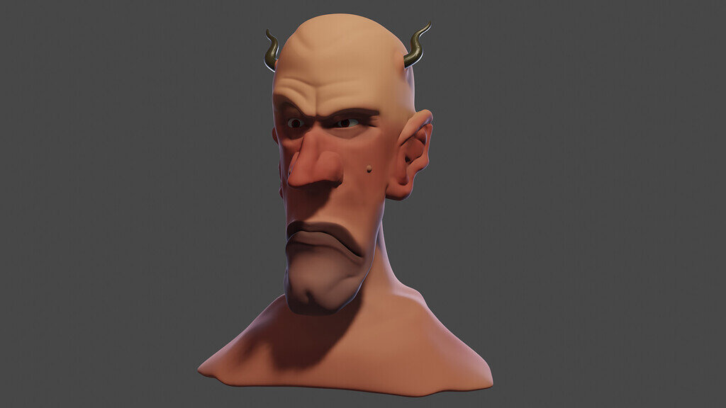 Final Demon Render, Happy with the results as a first time sculptor ...