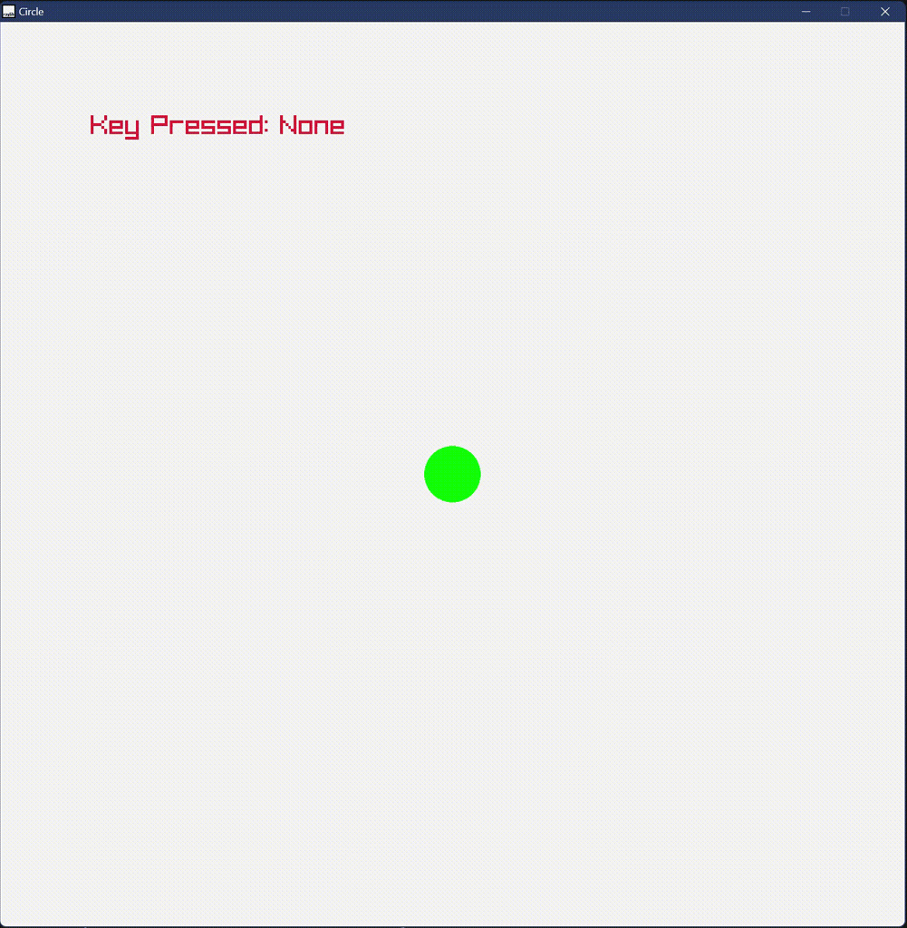Programmed a circle to react to keypresses - Show - GameDev.tv