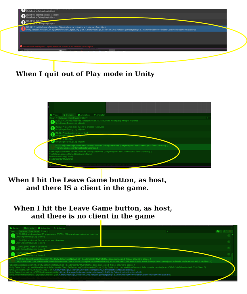 An error when pressing the [Leave Game] button as host - Ask - GameDev.tv
