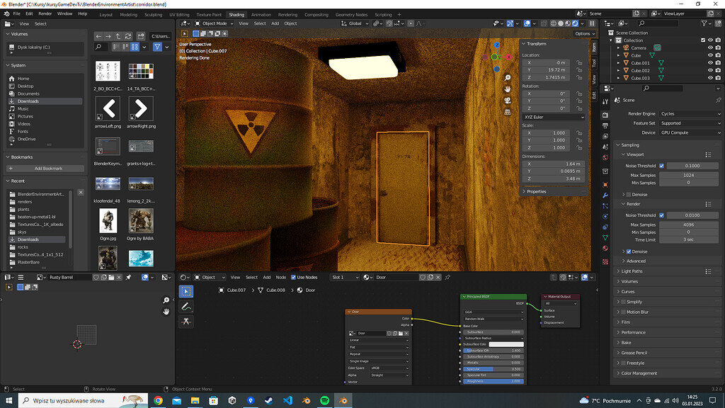 Problem with spooky corridor final render - Ask - GameDev.tv