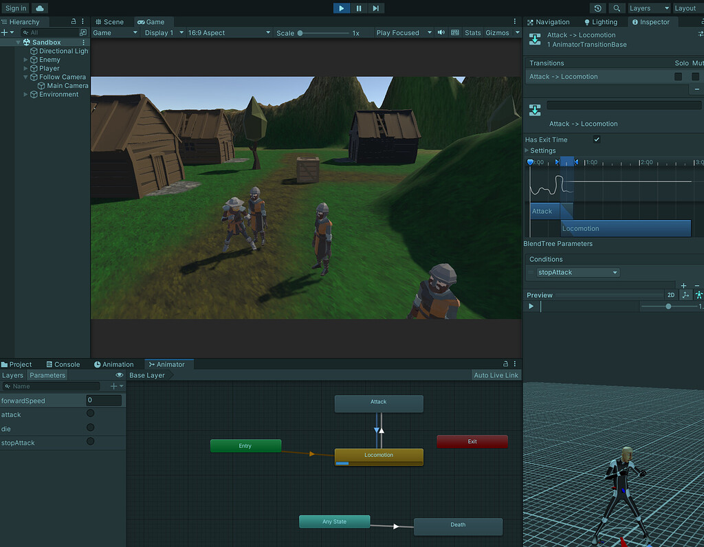 Weird bug upon adding an *untriggered* state transition - Ask - GameDev.tv