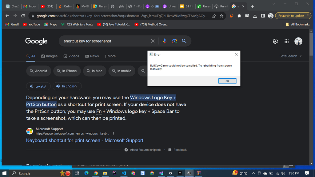 Unreal engine not opening while opening bullcowgame - Ask - GameDev.tv