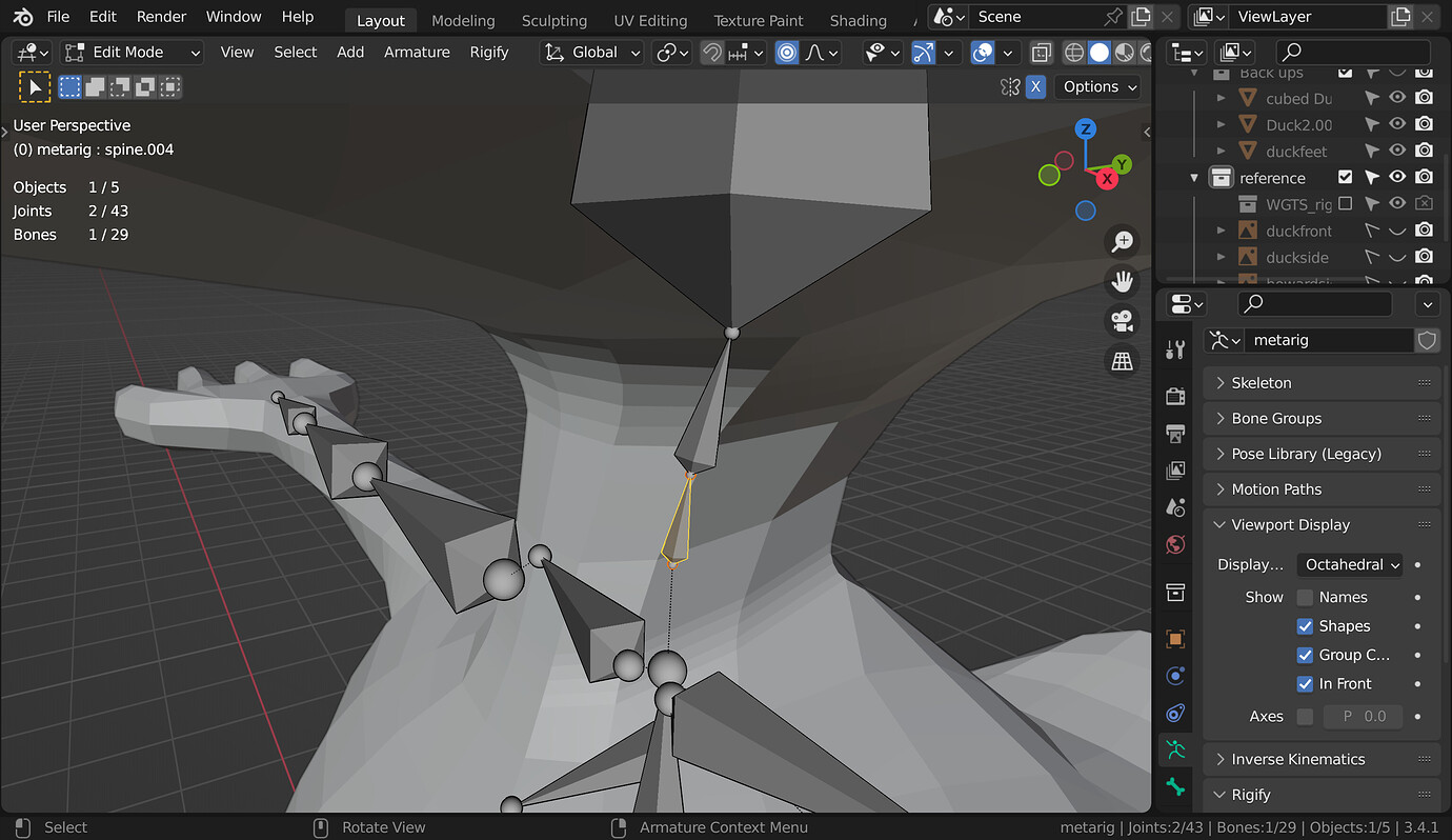 Rigify Problem - Ask - GameDev.tv