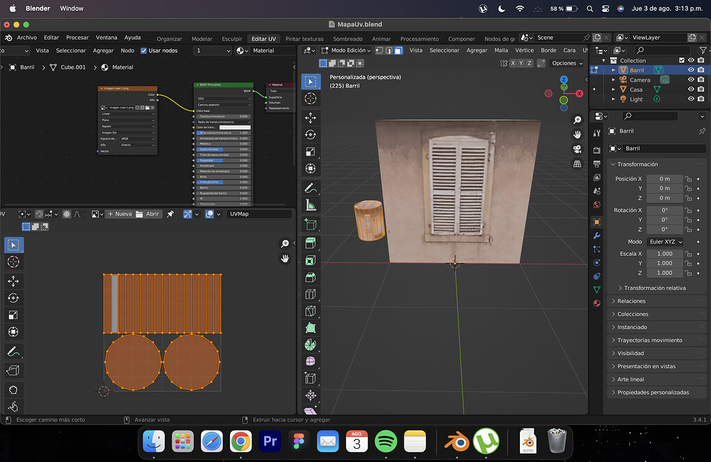 ¿Por qué se aplica la misma textura automáticamente cuando creo un nuevo objeto? - Ask - GameDev.tv