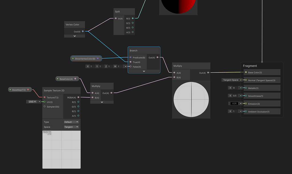 Boolean to display vertex color - Show - GameDev.tv