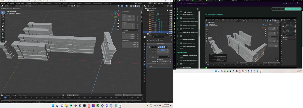 Completing the Walls - Wall Rotation - Ask - GameDev.tv