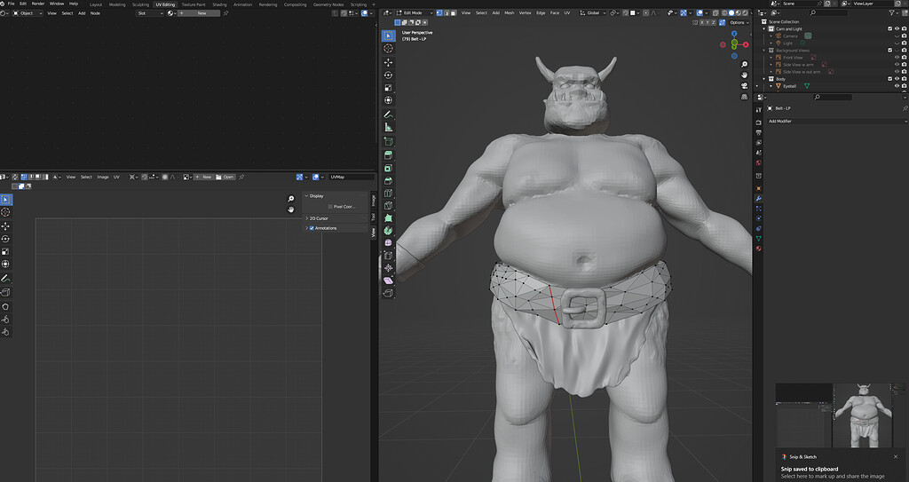 UV unwrap - nothing shows up in UV Editor unless I select all - Ask - GameDev.tv