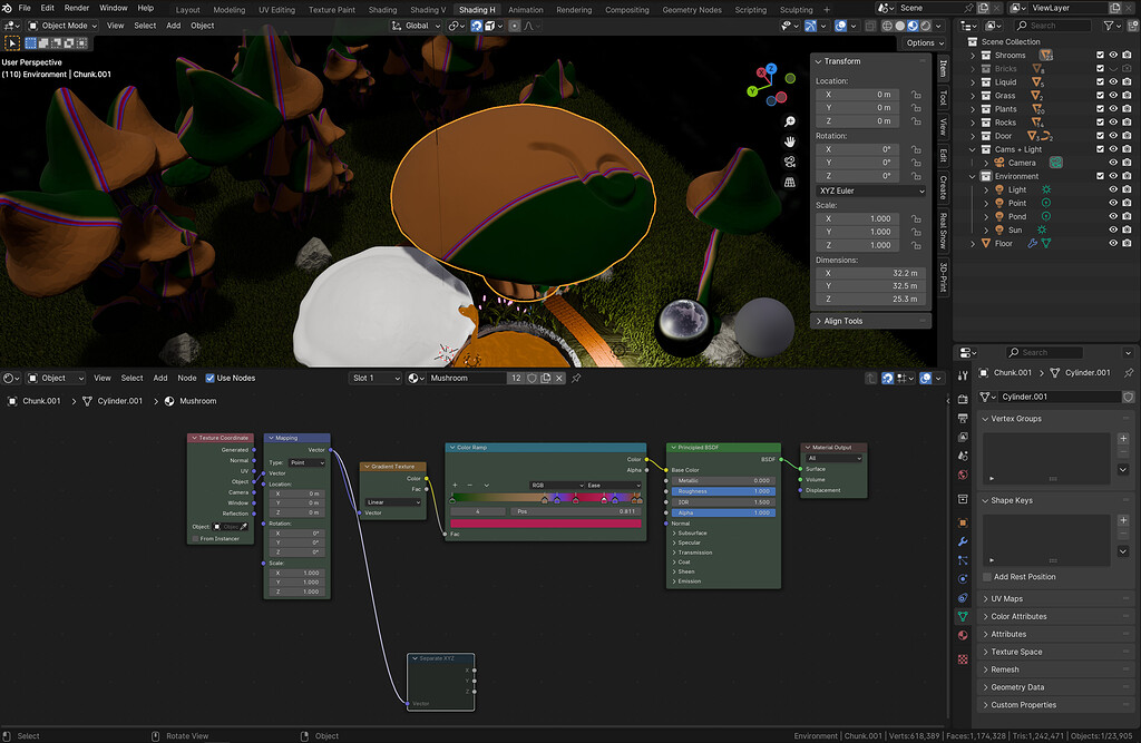 Trouble aligning the color gradient with the object - Ask - GameDev.tv