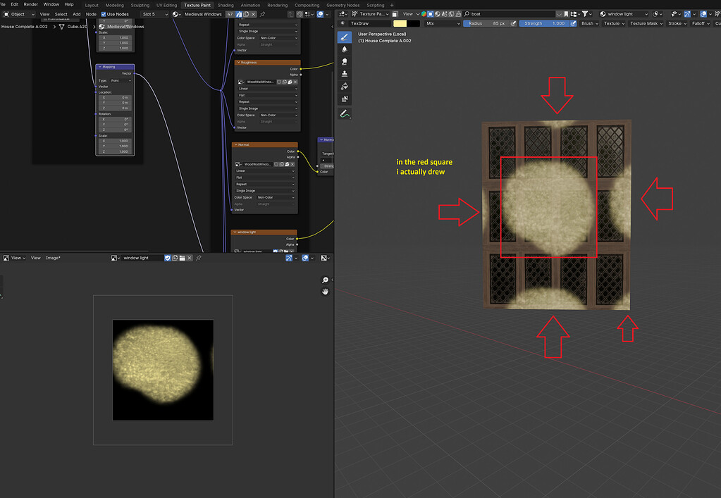 Painting light texture repeats on several parts of the image by itself ...