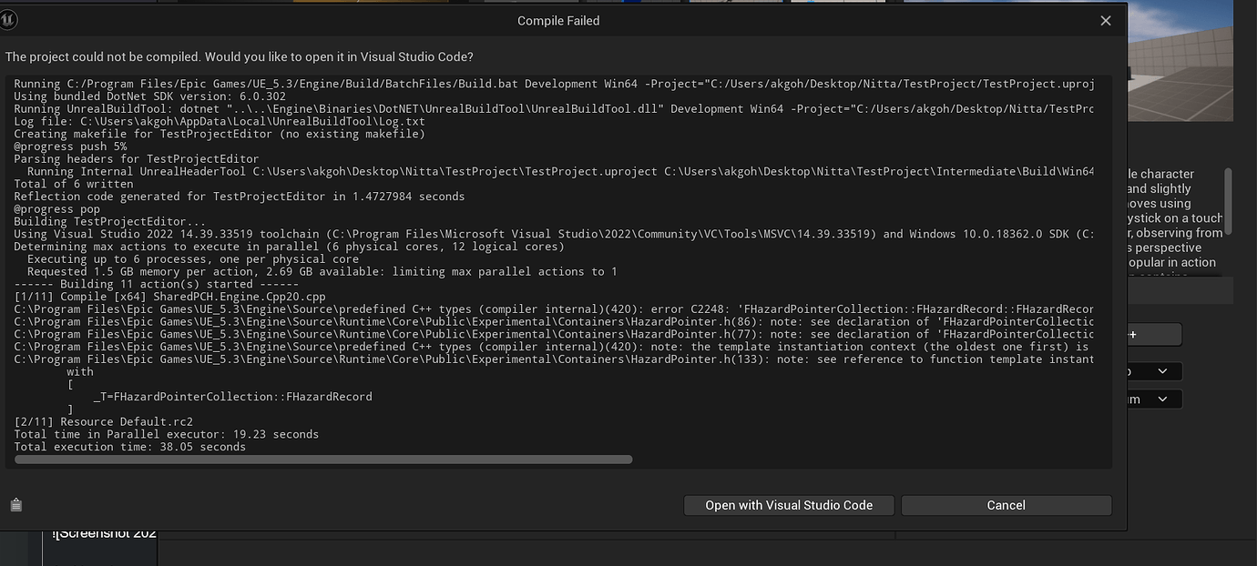 Compiling issue. UE5.3 - Ask - GameDev.tv