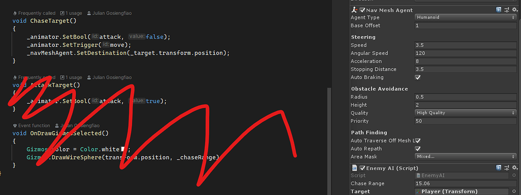 NavMesh Agent doesn't rotate while chasing - common reasons? - Ask - GameDev.tv