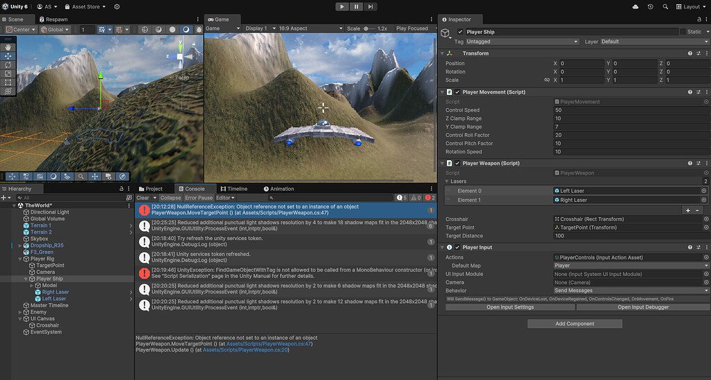 Lesson 86. ScreenToWorldPoint Target - Null Reference Exception - Ask - GameDev.tv