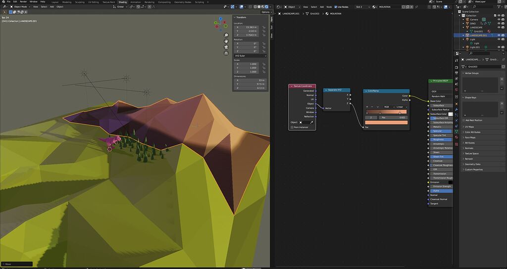 Issues with gradient in "Object" mode of Texture Coordinate, please help? - Ask - GameDev.tv