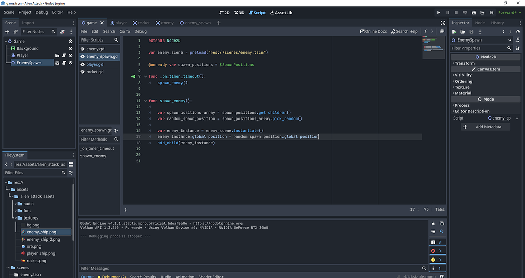 Enemy Won't Spawn - Ask - GameDev.tv