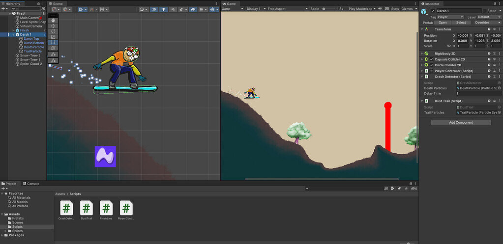Snow Particles not triggering - Show - GameDev.tv