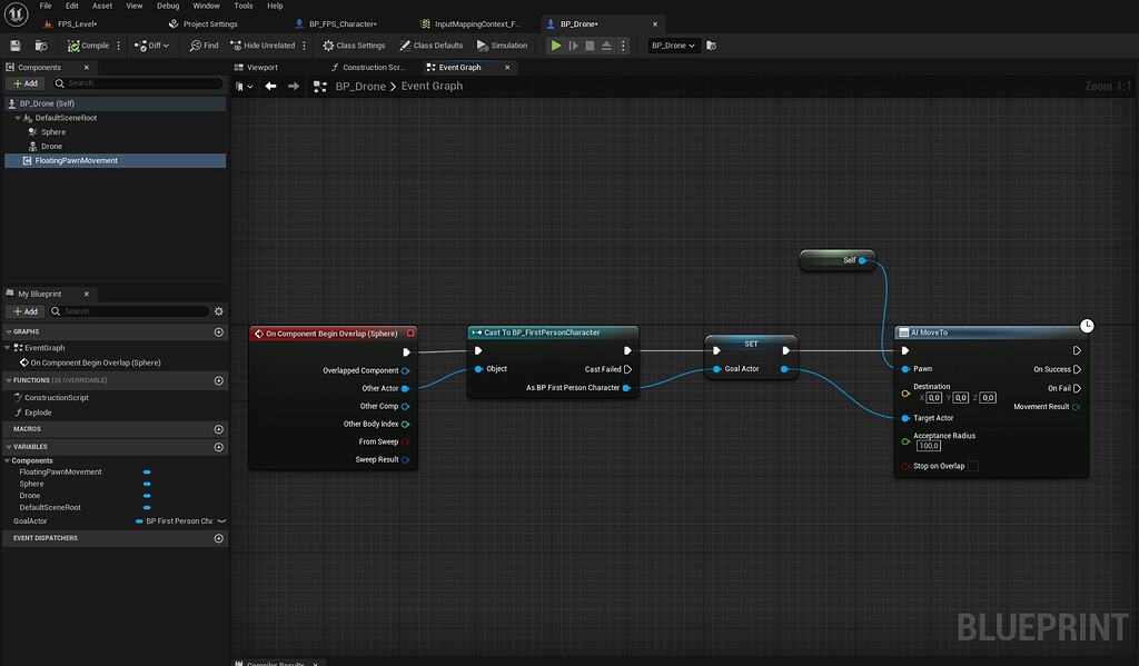 Drone not moving - Ask - GameDev.tv