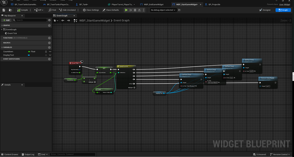 Game Over/Start Game Widget Problems - Show - GameDev.tv