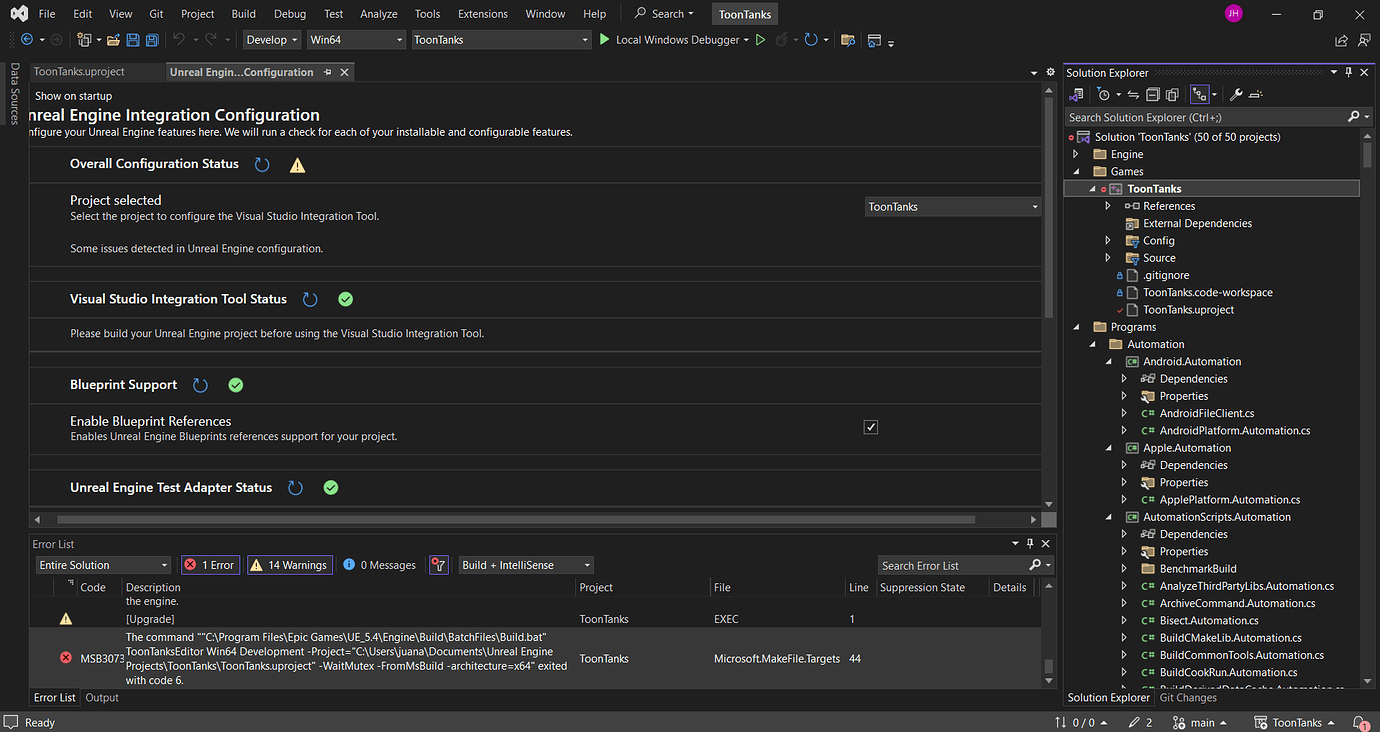 Engine and proyect load failed with Rider or Visual Studio - Ask ...