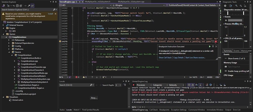 The client cannot join the server session - Ask - GameDev.tv